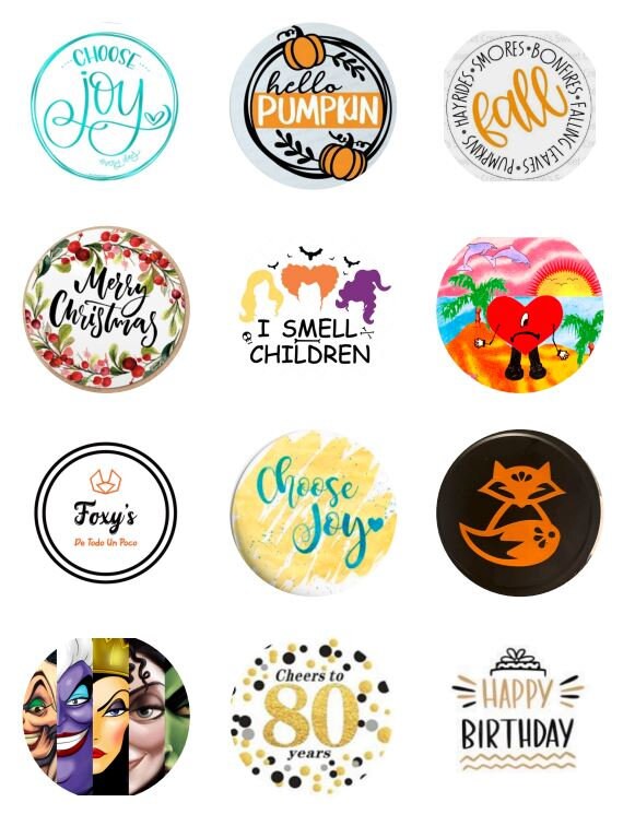 2 Inch Round or 2x2 Inch Square Custom Logo Labels 12 Stickers per ...