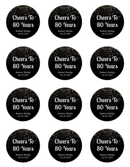 2 Inch Round or 2x2 Inch Square Custom Logo Labels 12 Stickers per ...