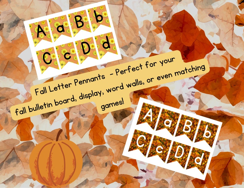 Fall - Boho Themed Bulletin Board Letters - Six Sets! - Etsy