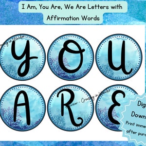 Affirmation Station, Ocean Animal Theme, Classroom Bulletin Board Decor ...