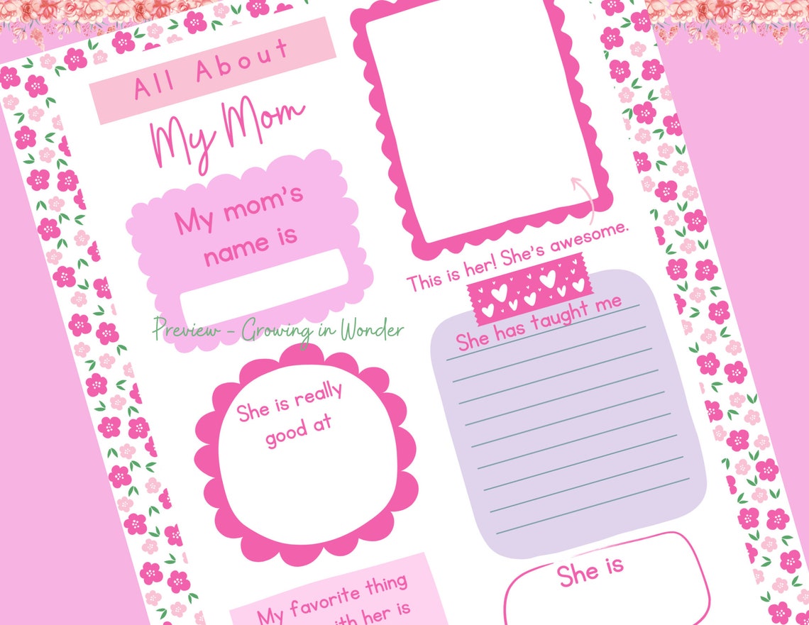 Mother's Day: All About Mom - Etsy