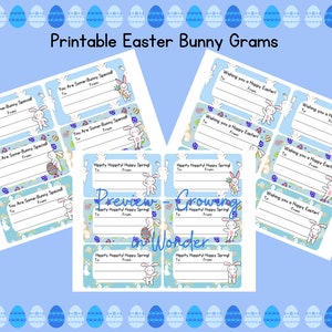 Easter Bunny Grams, Printable - Etsy