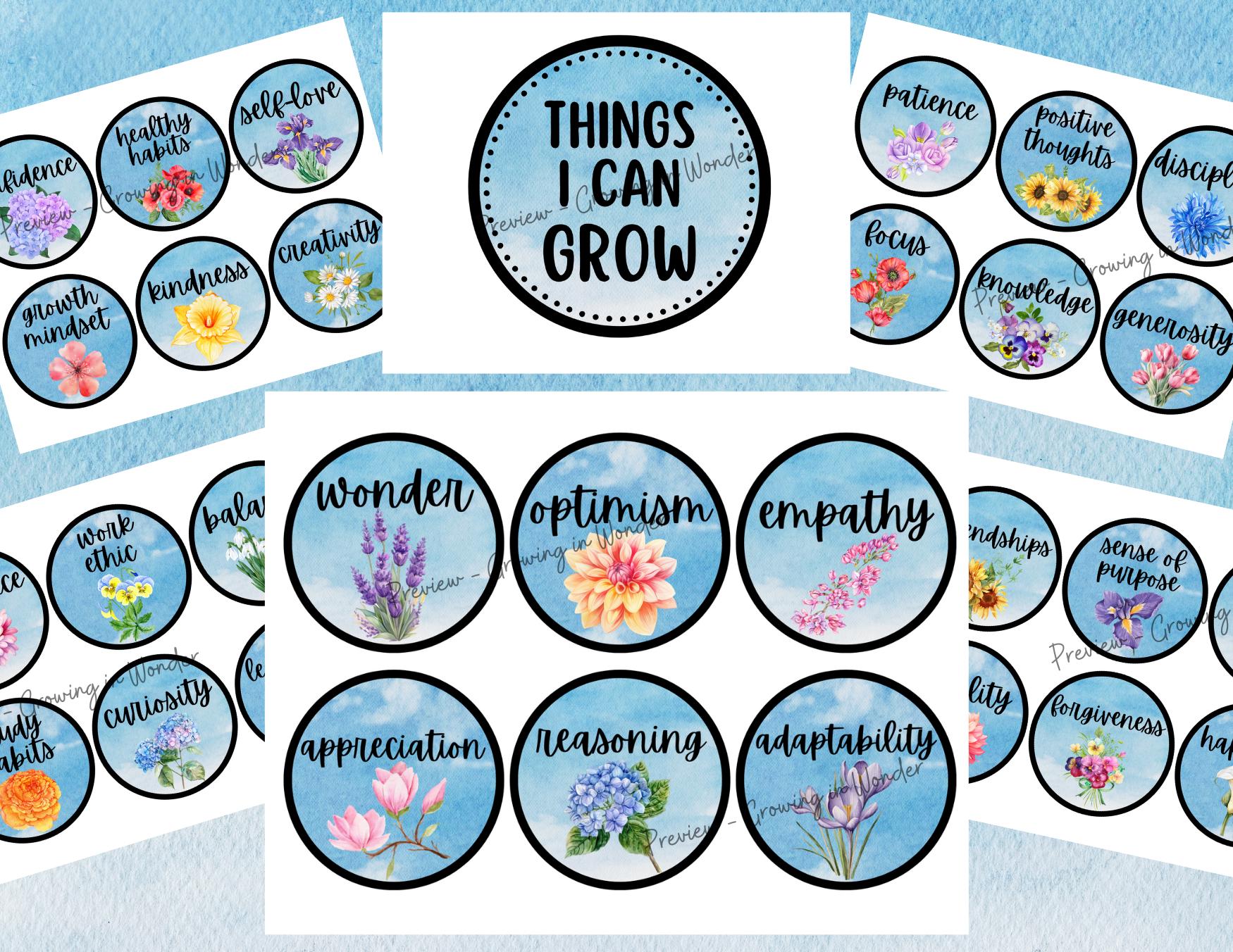 Mental Health Spring Bulletin Board: Things I Can Grow - Etsy