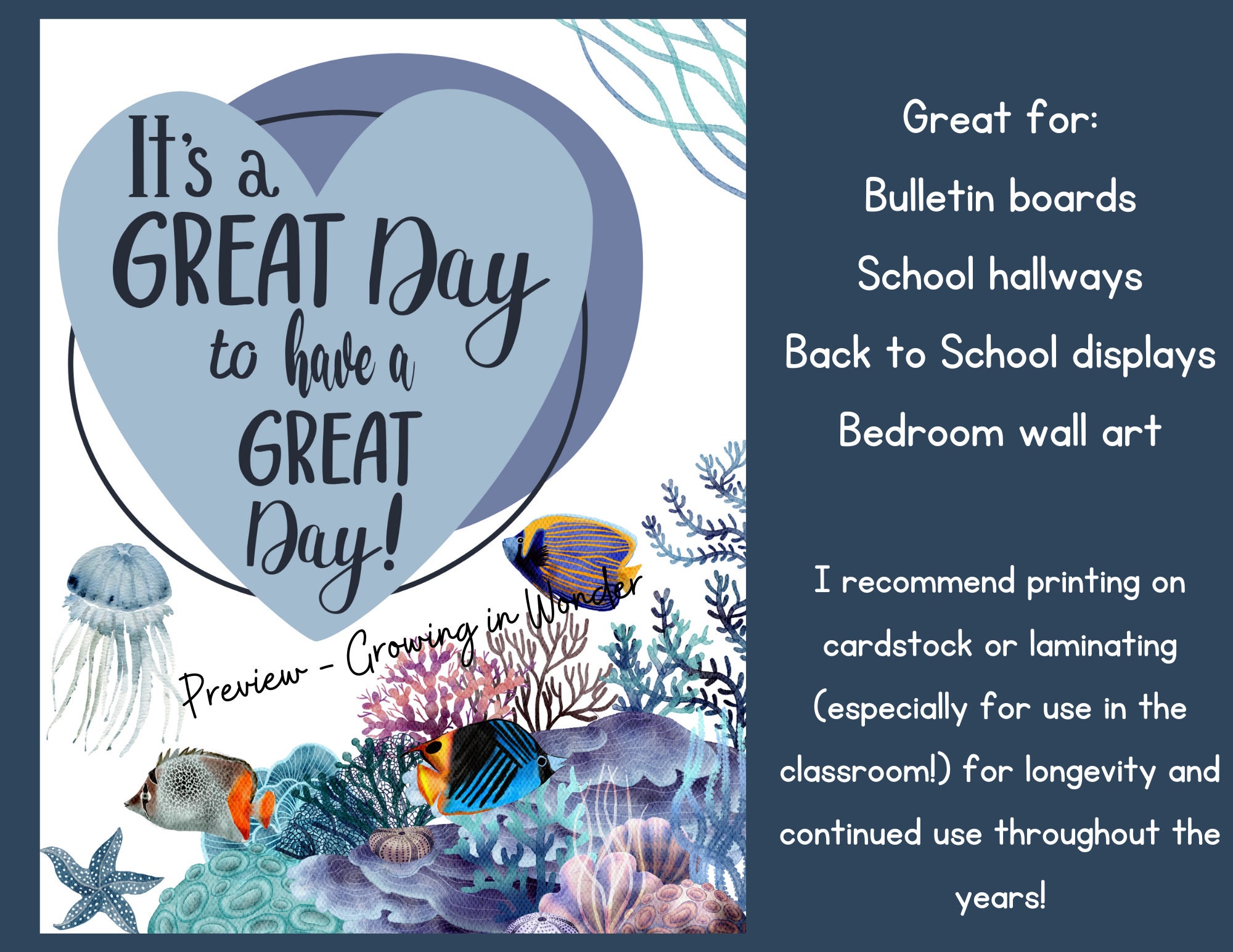 Under the Sea Growth Mindset Printable Posters - Etsy