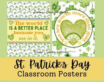 St. Patrick's Day Cutest Clovers Bulletin Board & Editable, Interactive ...