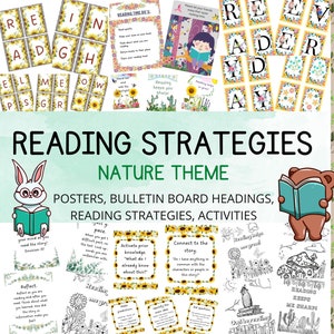 Reading Strategies bulletin Board Reading Posters - Etsy