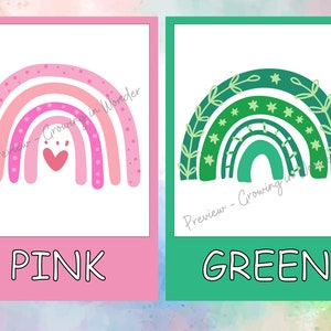 Rainbow Color Posters, Printable Classroom Posters/flashcards - Etsy