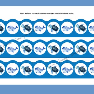 Ocean Theme Bulletin Board Borders, Under the Sea Classroom Decor, Back ...