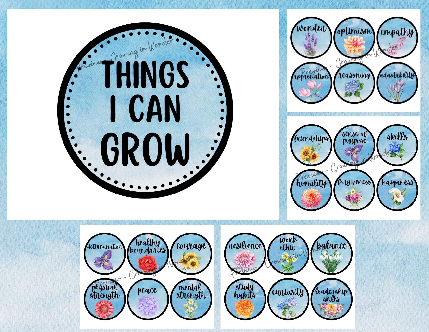 Mental Health Spring Bulletin Board: Things I Can Grow - Etsy