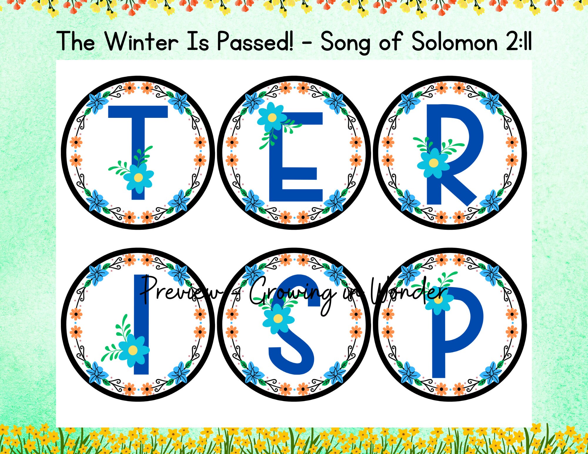 Spring Bible, Christian Bulletin Board - Etsy