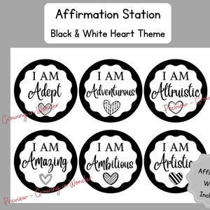Black and White Affirmation Station, - Etsy