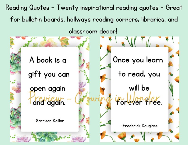 Classroom Decor, Reading Bulletin Board Posters, Reading Quotes, Story ...