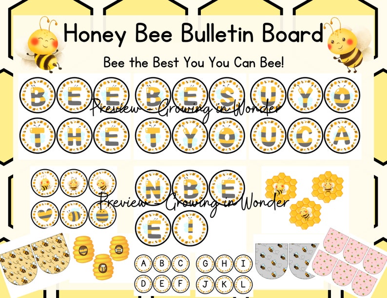 Bee Bulletin Board, Spring Classroom Decor - Etsy