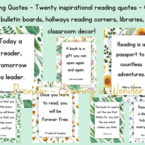 Classroom Decor, Reading Bulletin Board Posters, Reading Quotes, Story ...