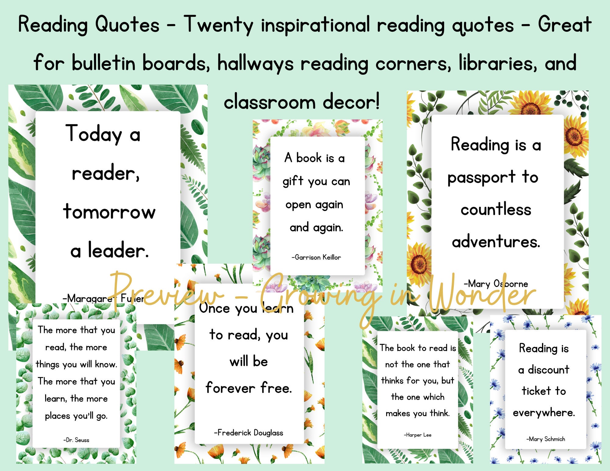 Classroom Decor, Reading Bulletin Board Posters, Reading Quotes, Story ...