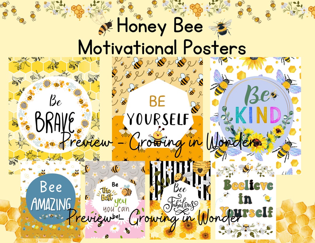 Honey Bee Posters, Classroom Posters, Back to School Bulletin Board - Etsy