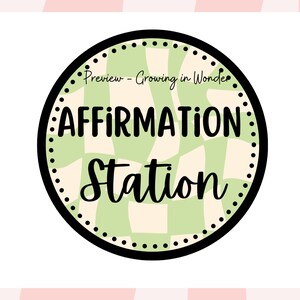 Groovy Retro Heart Positive Affirmations, Affirmation Station ...