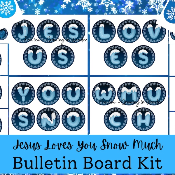 Winter Bulletin Board Kit - Etsy