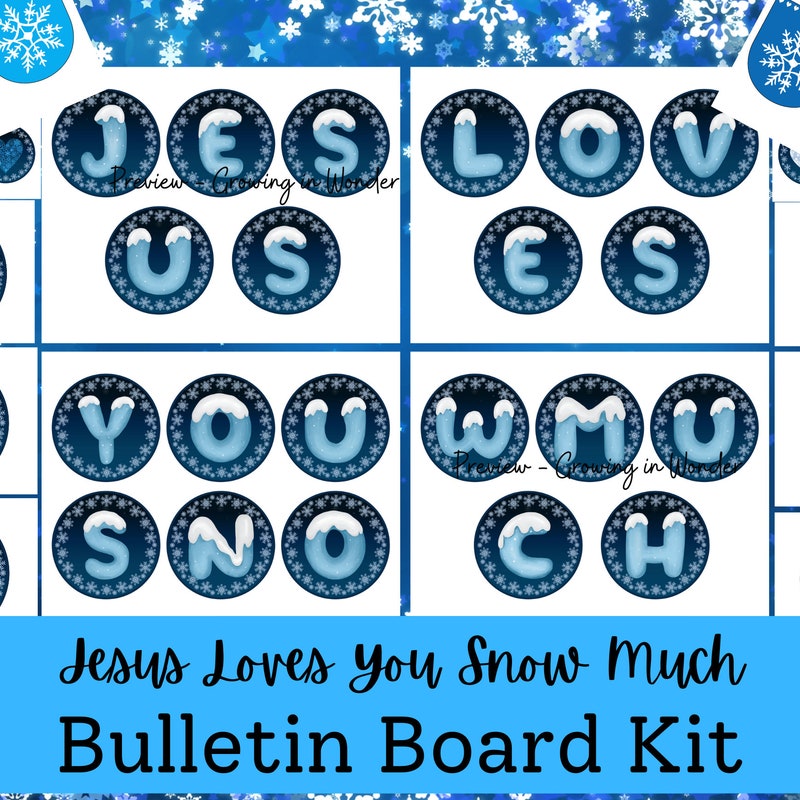 Winter Bulletin Board Kit - Etsy