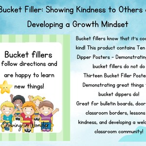 Bucket Filler Classroom Posters, Back to School - Etsy