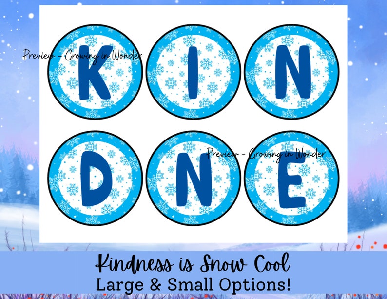 Winter Bulletin Board Kit, Christmas Classroom Decor, Kindness is Snow ...