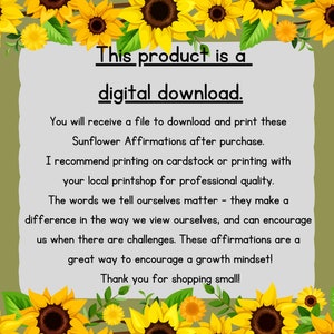 Sunflower Affirmation Station, Fall Bulletin Board Decor, Positive ...