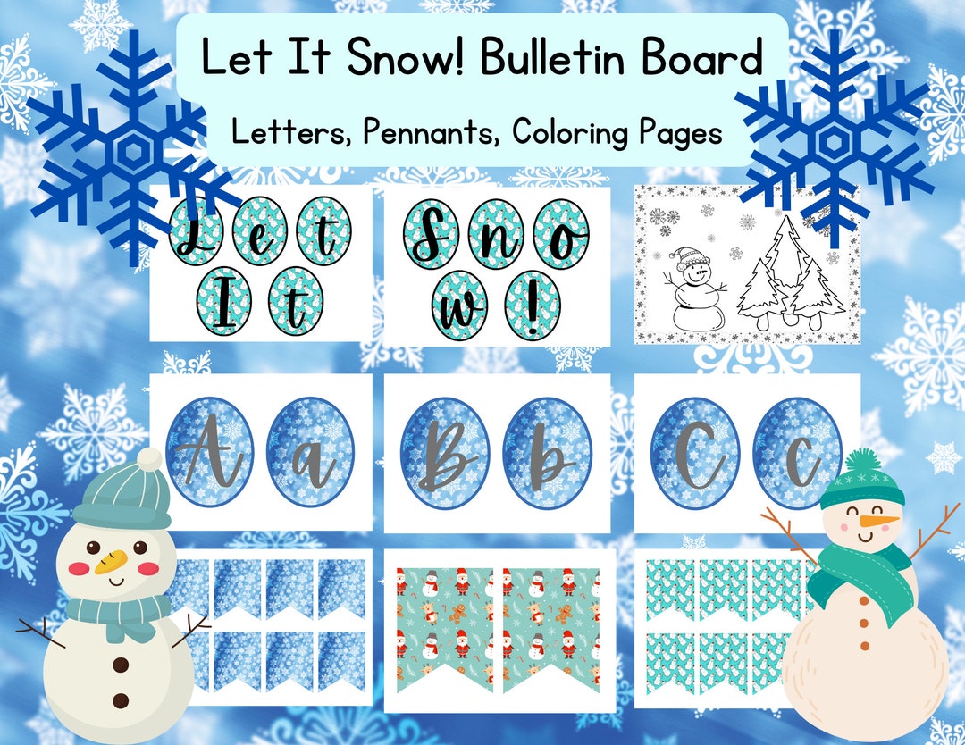 Winter Bulletin Board - Let It Snow! - Etsy