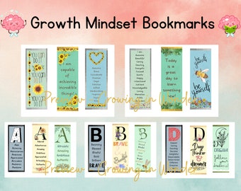 Growth Mindset Bookmarks, Growth Mindset, Growth Mindset Kids, Growth ...