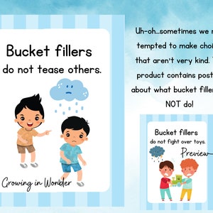 Bucket Filler Classroom Posters, Back to School - Etsy