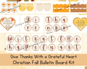 Biblical Affirmation Fall Pumpkin Bulletin Board Kit - Etsy