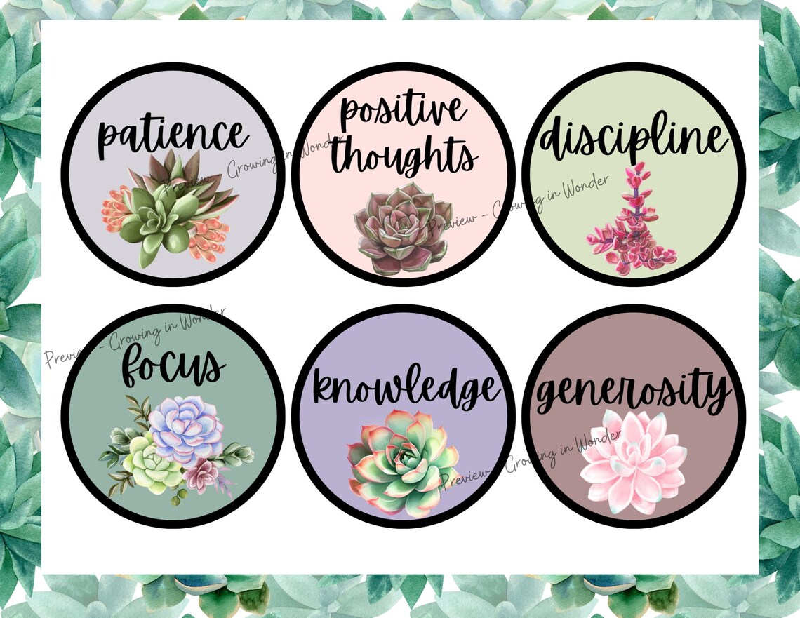 Mental Health Spring Succulent Bulletin Board: Things I Can Grow - Etsy