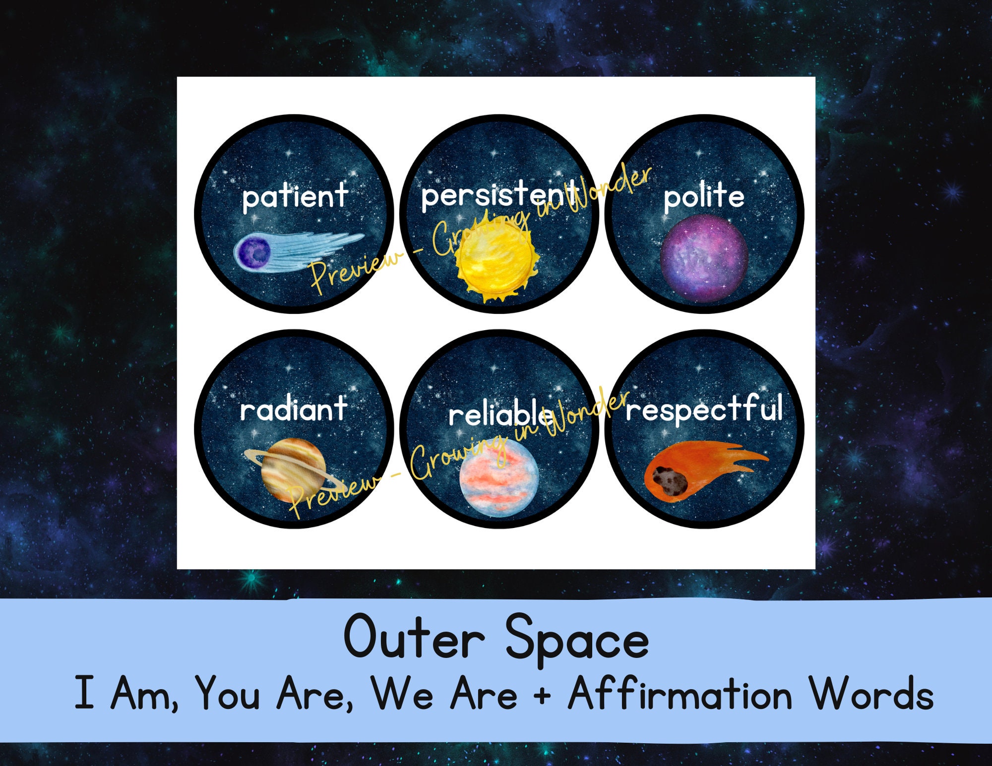 Outer Space Affirmation Station - Etsy