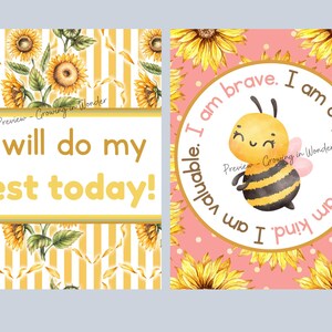 Sunflower and Honey Bee Spring Classroom Bulletin Board Posters - Etsy