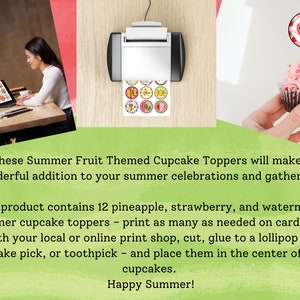 Printable Summer Cupcake Toppers, Summer Fruit Theme - Etsy