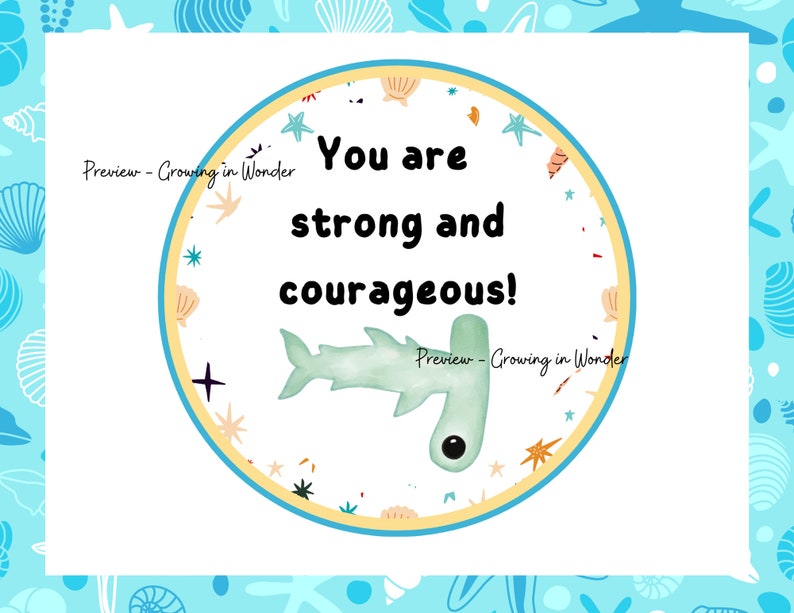 Under the Sea, Ocean Theme Bible School Affirmations - Etsy