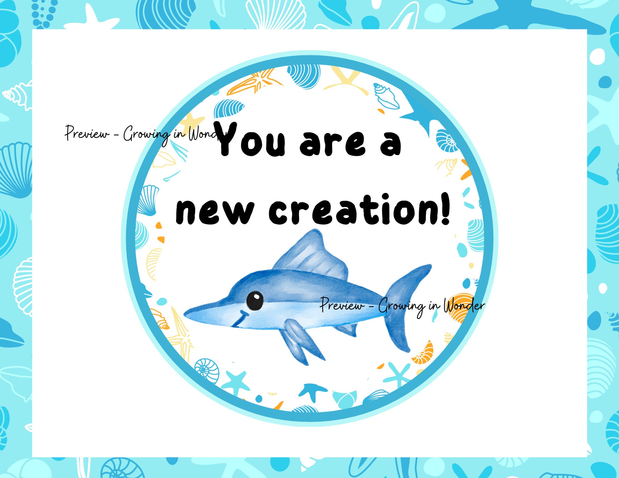 Under the Sea, Ocean Theme Bible School Affirmations - Etsy