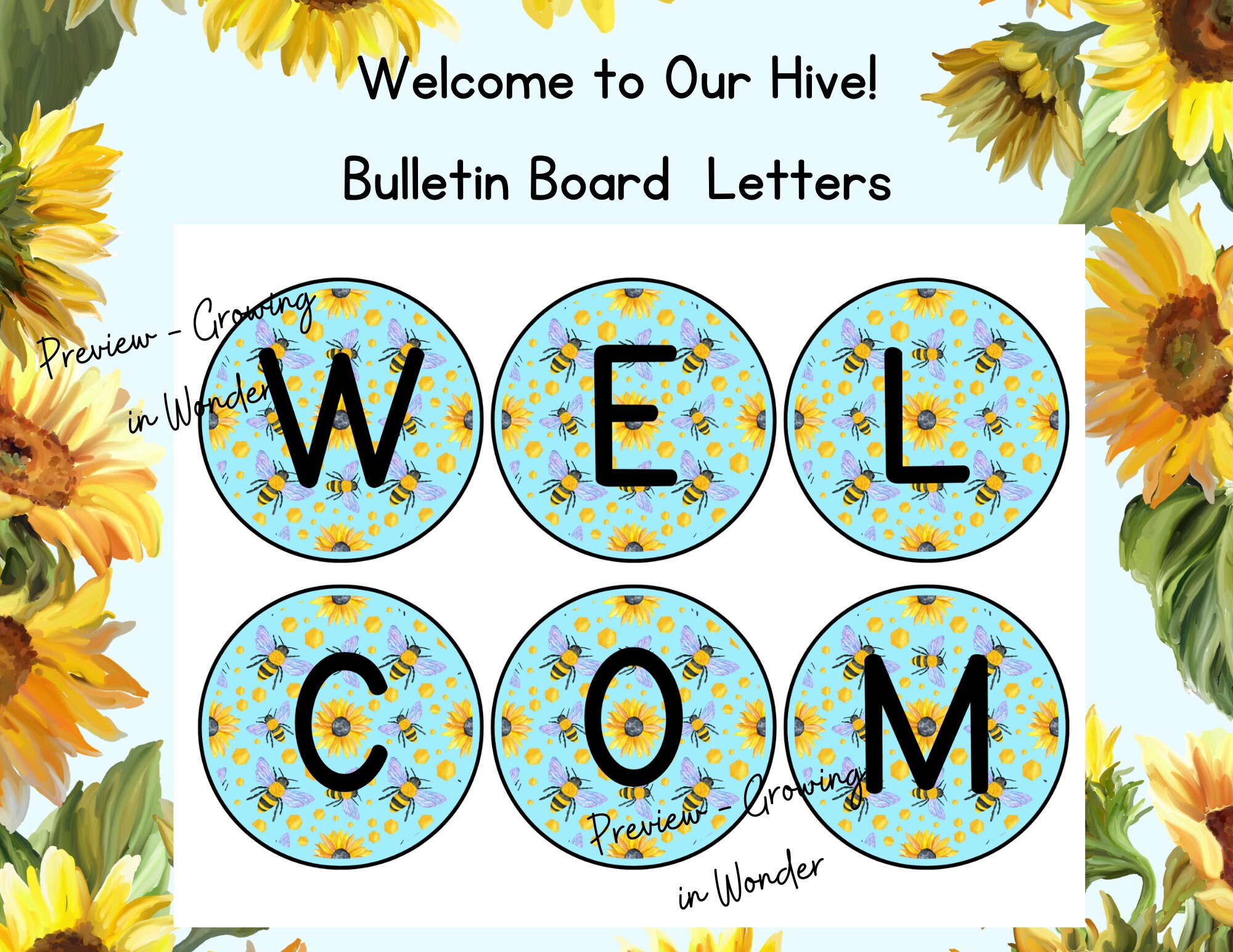 Honey Bee Affirmation Station, Back to School Bulletin Board Kit - Etsy