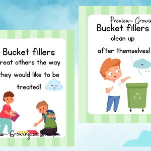 Bucket Filler Classroom Posters, Back to School - Etsy