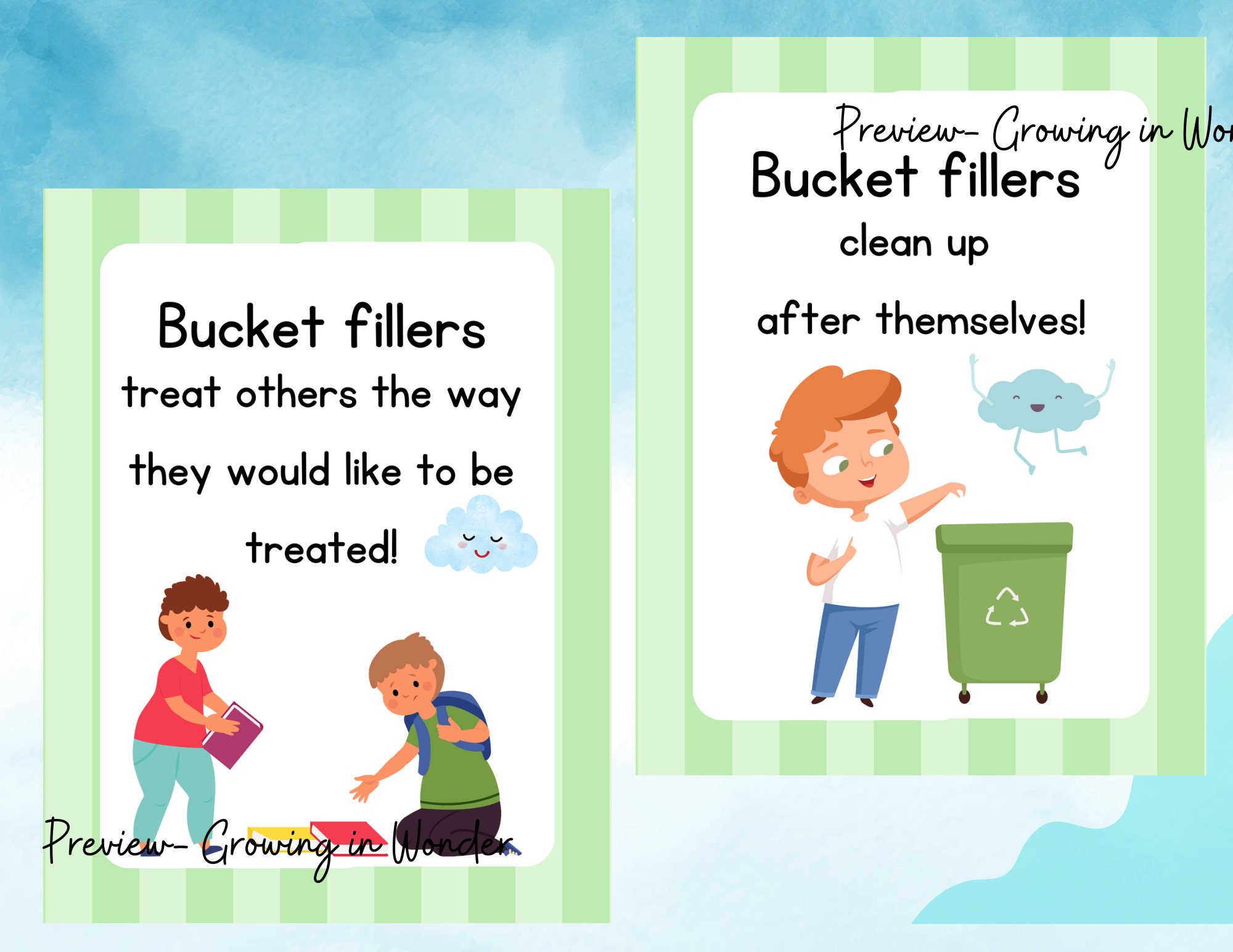 Bucket Filler Classroom Posters, Back to School - Etsy