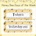 Honey Bee Days of the Week - Etsy