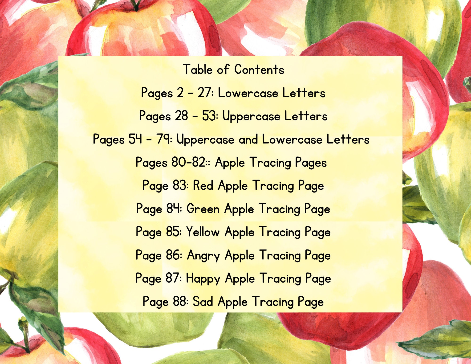 Apple Alphabet Tracing Mats: Letter Formation (printable) - Etsy
