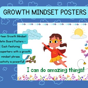 Growth Mindset: Hero Theme Posters - Etsy