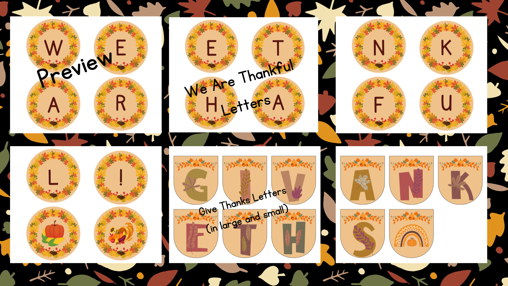 Thanksgiving Bulletin Board (banners, Headings, Decor) - Etsy