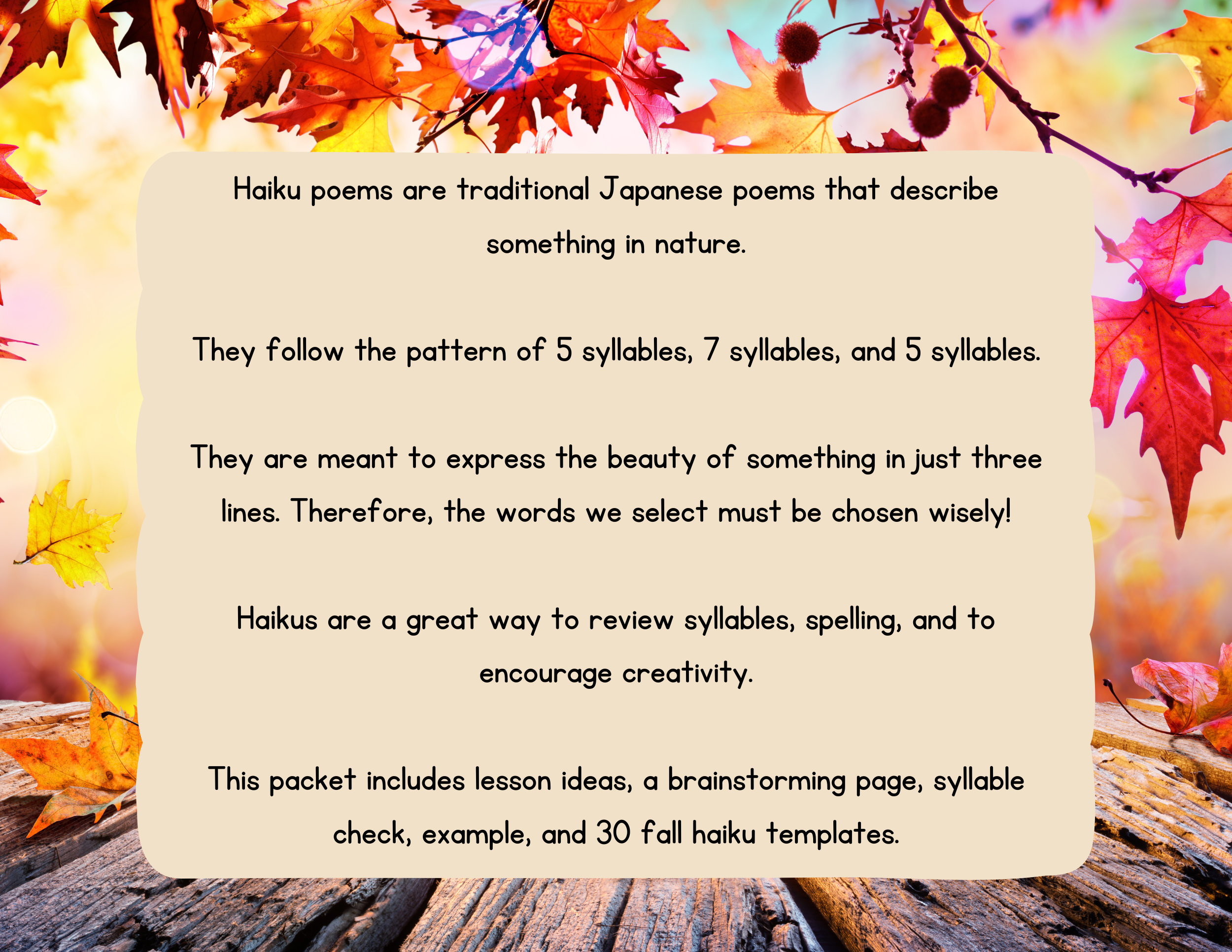Haiku Poems About Fall