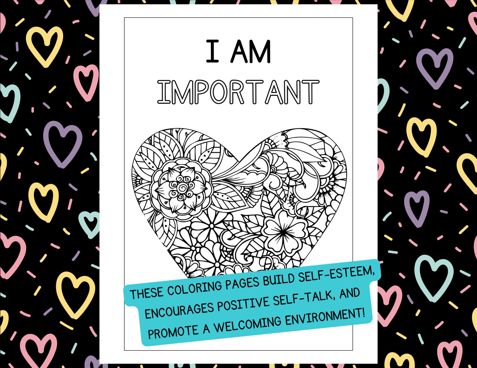 Growth Mindset Coloring Pages zentangle / Mandala - Etsy Israel