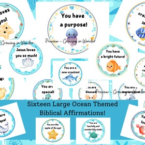 Under the Sea, Ocean Theme Bible School Affirmations - Etsy