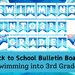 Swimming Into Third Grade Bulletin Board Letters and Banner, Back to ...