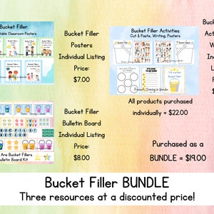 BUNDLE: Bucket Fillers Classroom Bundle, Bulletin Board Decor ...