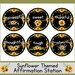 Sunflower Affirmation Station, Fall Bulletin Board Decor, Positive ...
