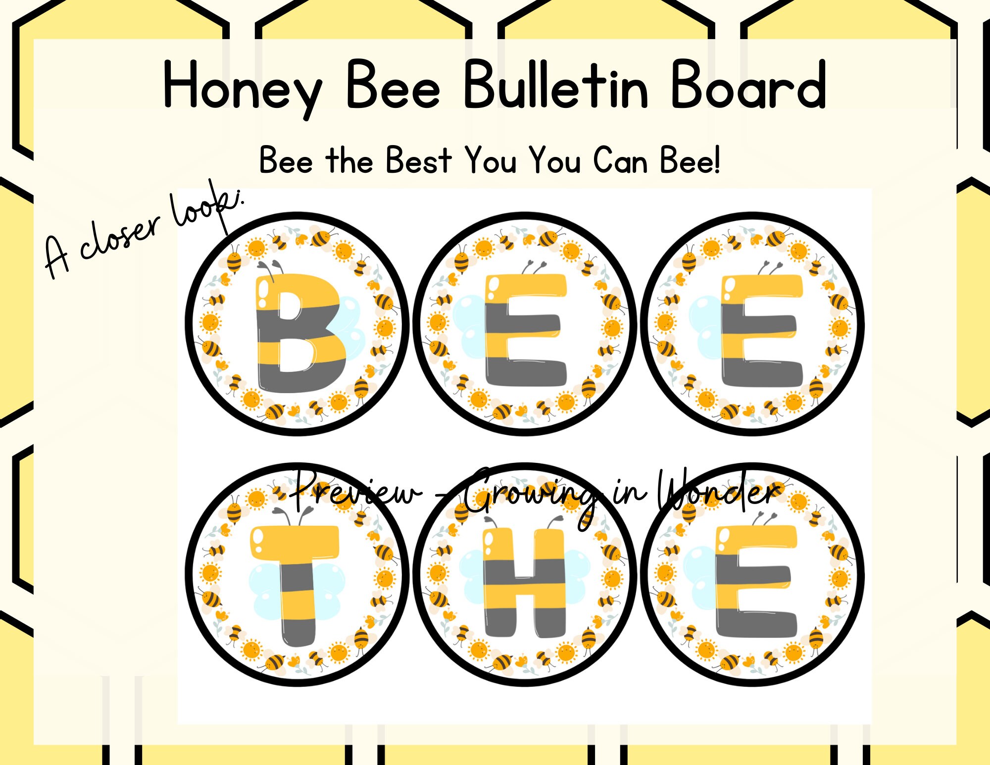 Bee Bulletin Board, Spring Classroom Decor - Etsy